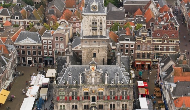 Het Steen Delft - luchtfoto - Geschiedenis Beleven